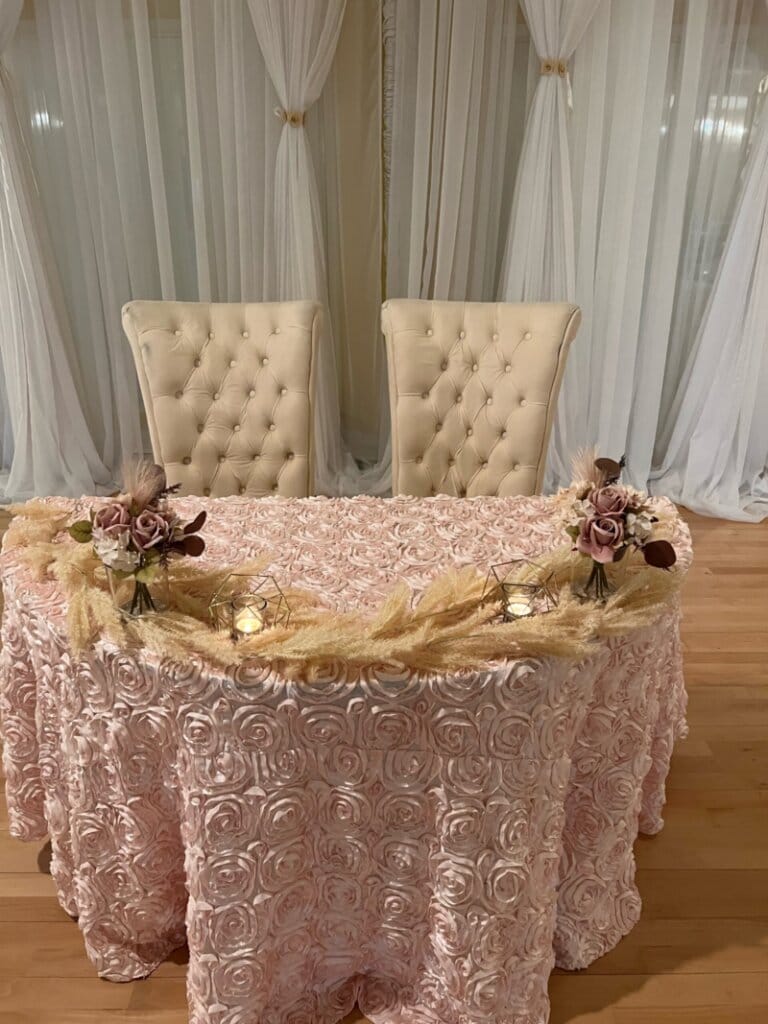 Sweetheart Table Decor Archives - Falls Manor Catering